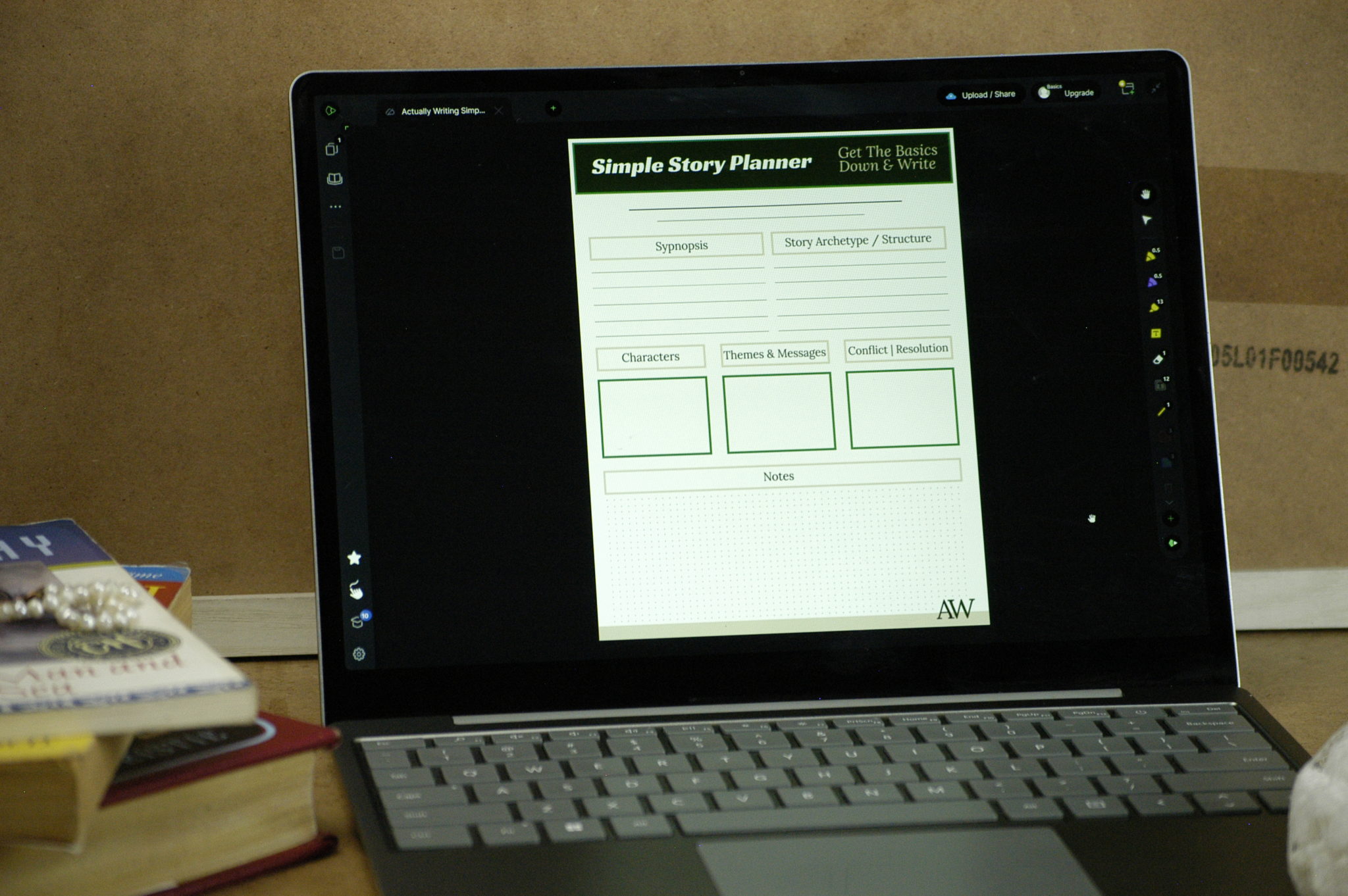 Free Simple Story Planner | Actually Writing